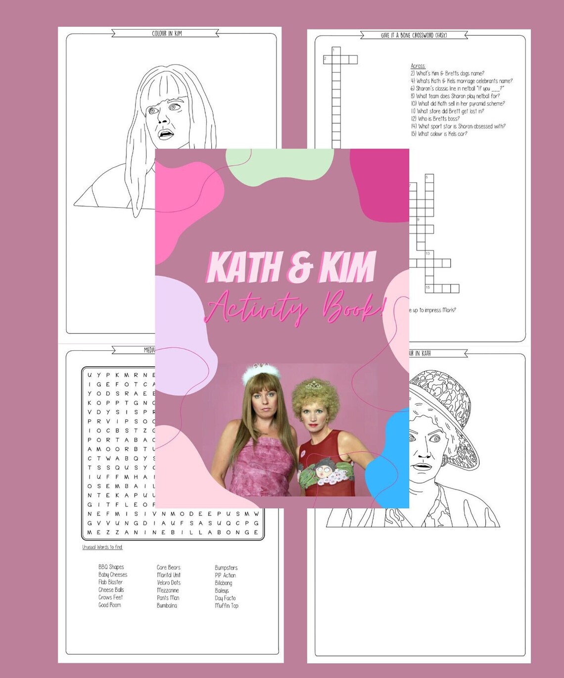 Printable Kath & Kim Activity Book - Etsy