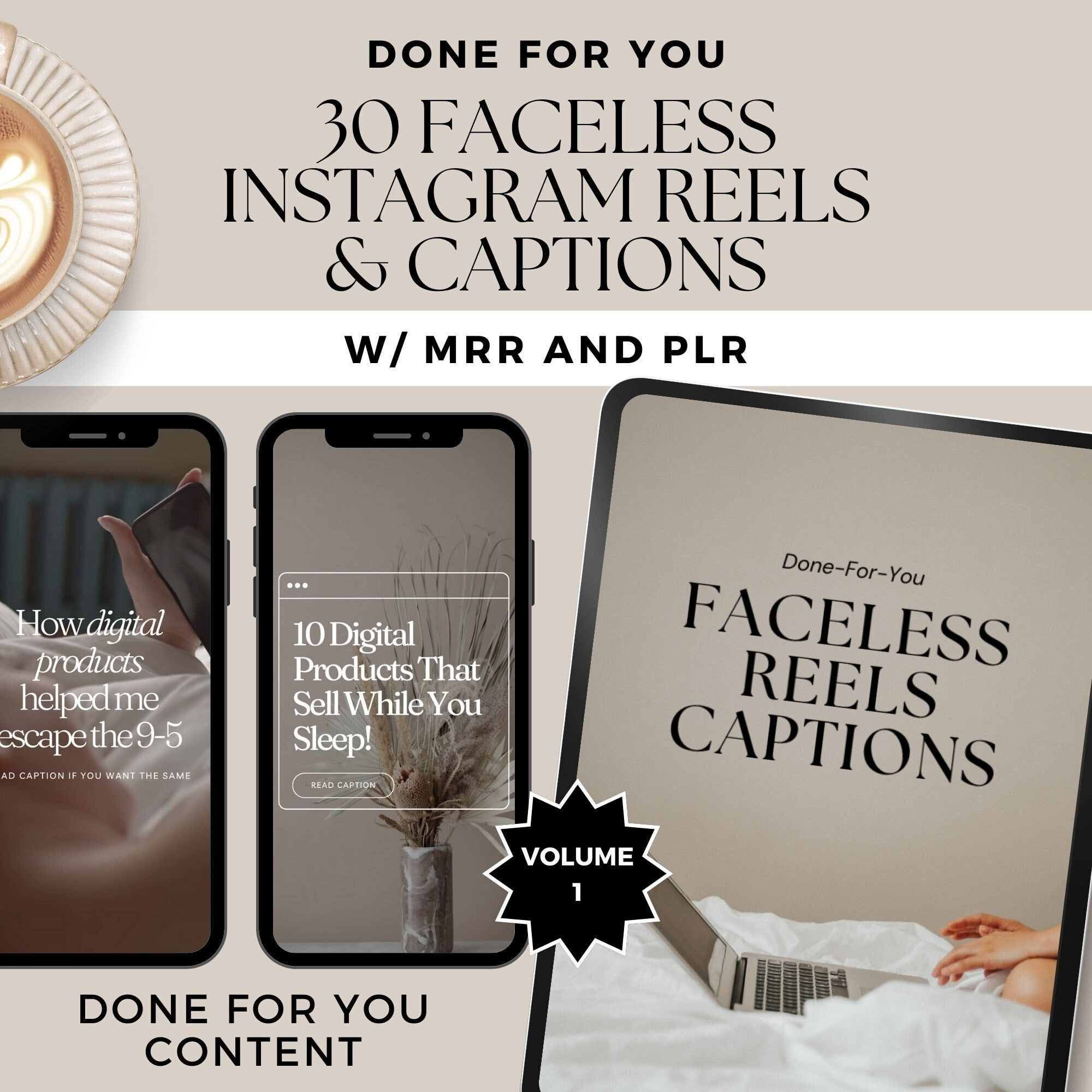 Faceless Reels With Master Resell Rights, Reels Captions, Faceless ...