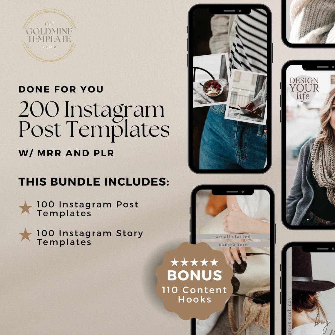 200 Instagram Post Templates, Marketing Templates, IG Engagement, IG ...