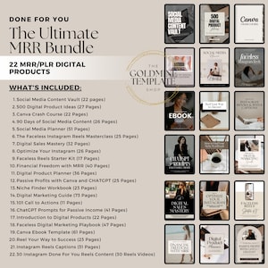 Ultimate MRR PLR RESELL Bundle, 22 Digital Ebooks Guides Templates for ...
