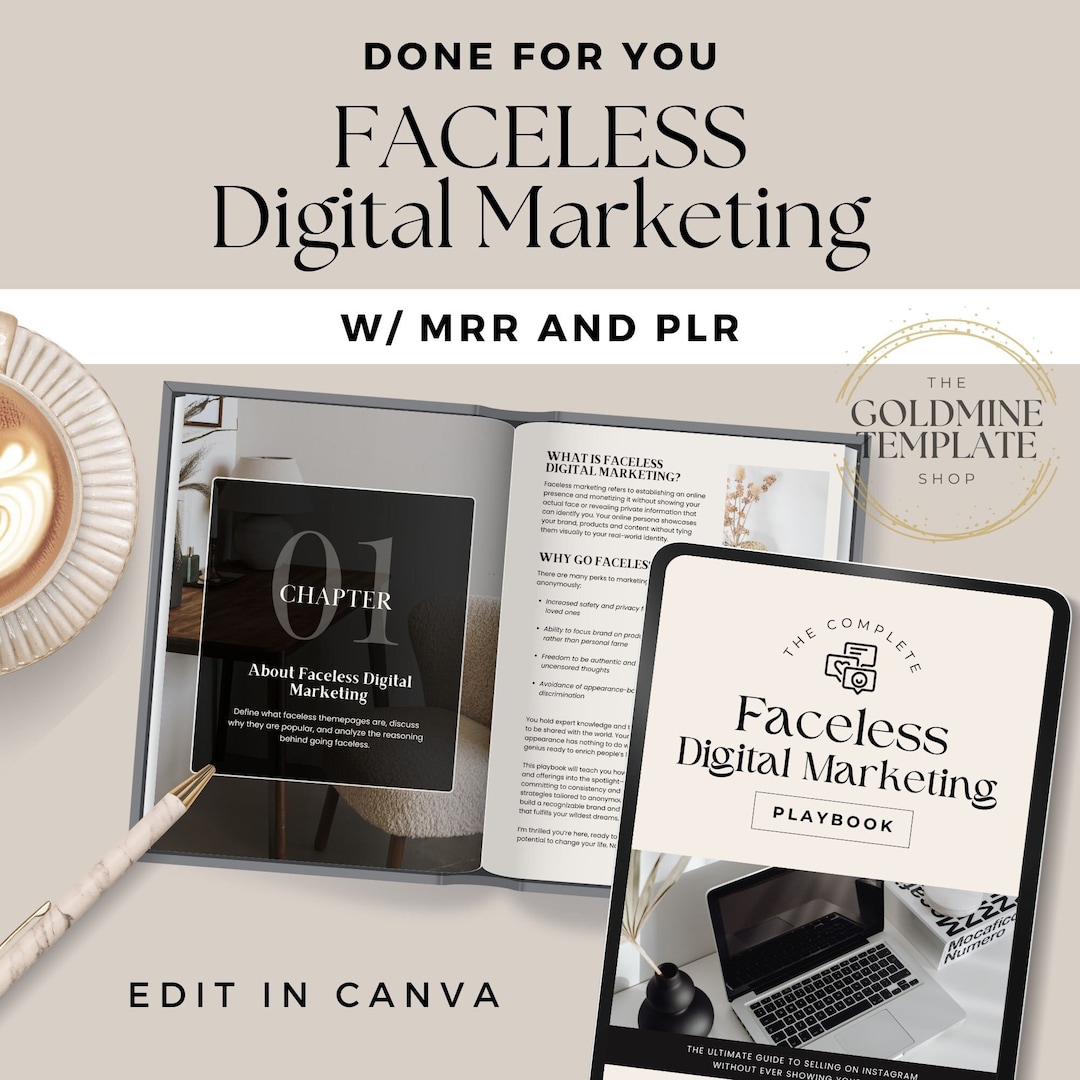 Faceless Digital Marketing Ebook W Master Resell Rights (MRR) and ...