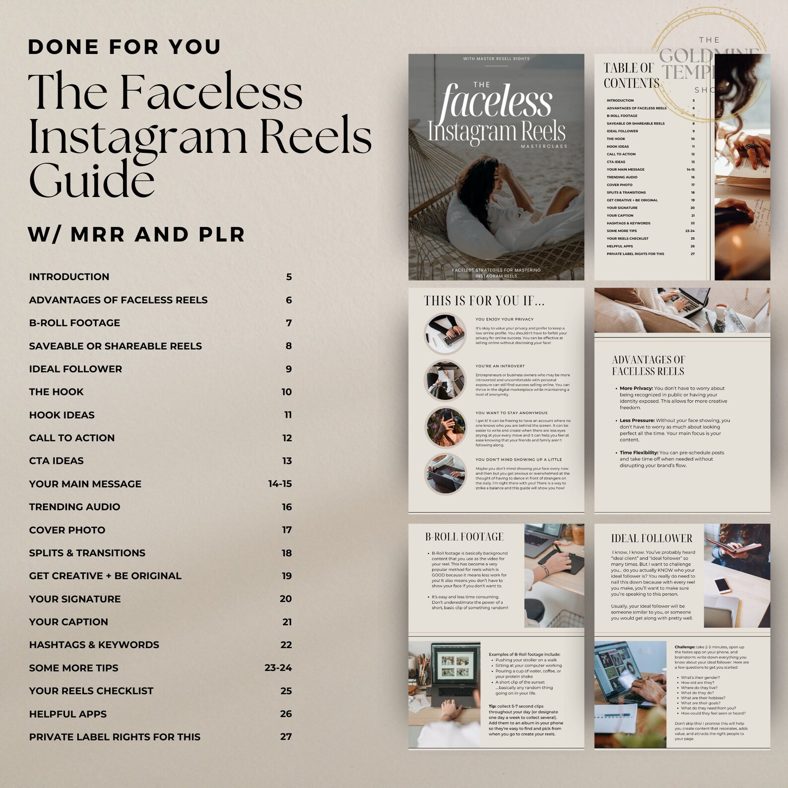 Faceless Instagram Reels Guide With Master Resell Rights, Instagram ...