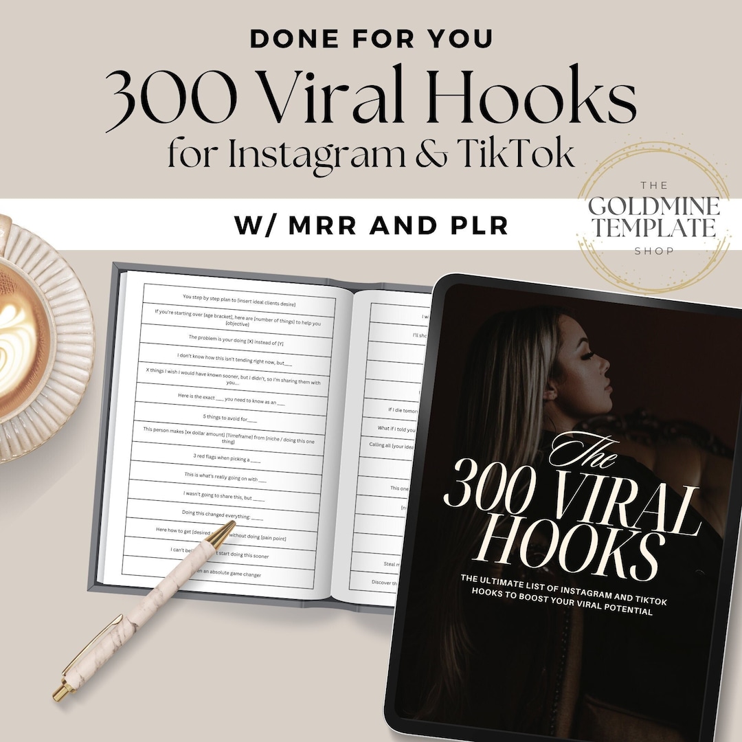300 Viral Hooks for Instagram Reels & Tiktok Videos, With Master Resell ...