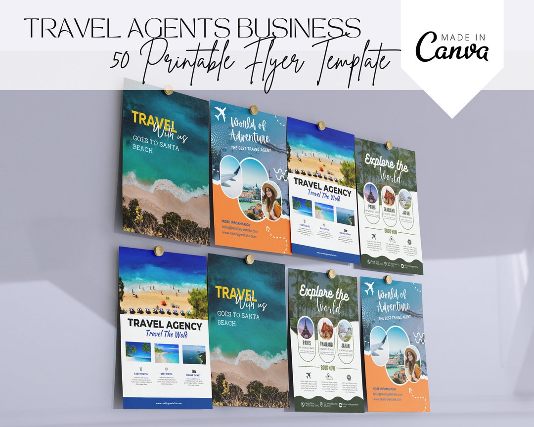 Travel Agent Flyer Templates, 50 Travel Printable Flyers, Travel Agent ...