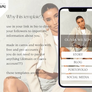 Link in Bio Template Canva| Linktree Canva Template| Instagram Landing Page| Tik Tok Template ...