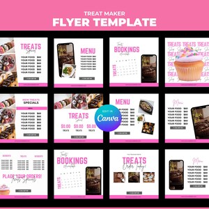 25 Bakery Flyer Template Set, Sweet Treat Flyer, Bake Sale Flyer,diy ...