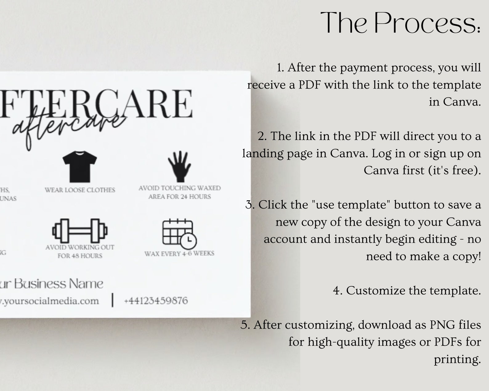 Aftercare Cards, Printable Esthetician Care Cards, Instruction Card ...