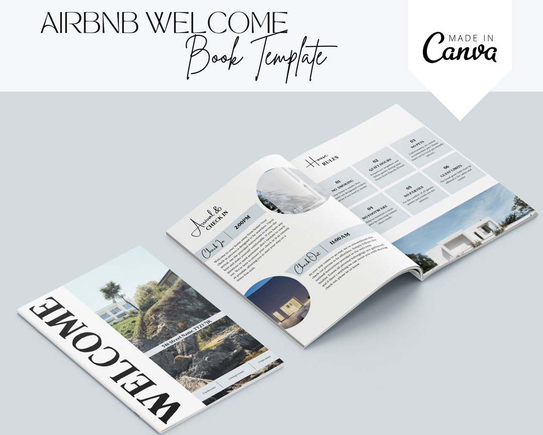 Airbnb Welcome Book Template House Host Manual Guidebook Template Real ...