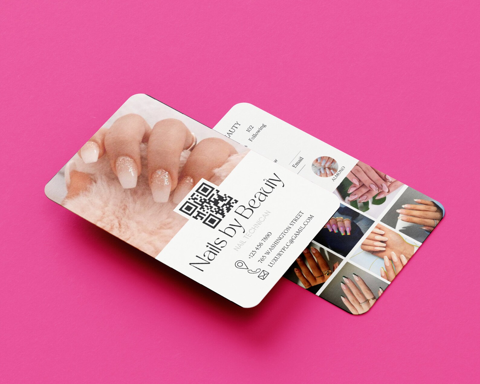 Nails Business Card Template Business Card Template Nail Business Card ...