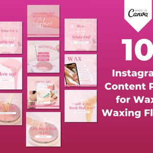Waxing Instagram Template, Waxing Flyer Hair Removal Social Media Canva ...