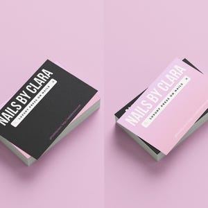 Editable Press on Nail Display Card Template, DIY Press on Nails ...