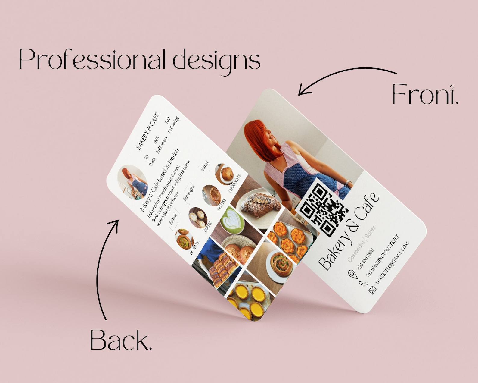 Bakery Business Card Template, Baking Business Cards, Cafe Business ...