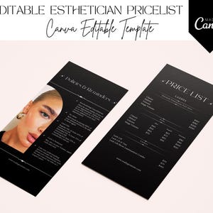 Beauty Salon Price List and Policy Template Design, Minimalist ...