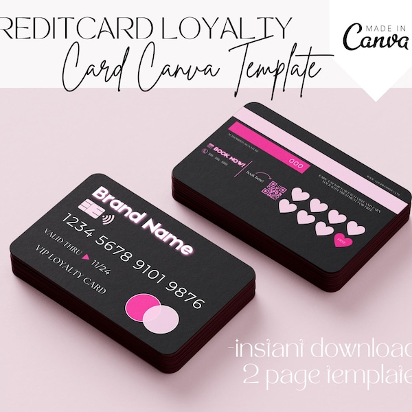 Loyalty Card Template - Etsy UK