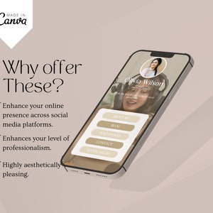 Link in Bio Template Canva| Linktree Canva Template| Instagram Landing ...