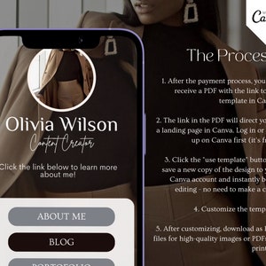 Link in Bio Template Canva| Linktree Canva Template| Instagram Landing ...