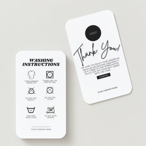 Editable Hang Tag Bundle, Price Tag Template, Washing Instructions ...