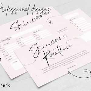 Skincare Routine Cards, Editable Esthetician Templates, Facial ...