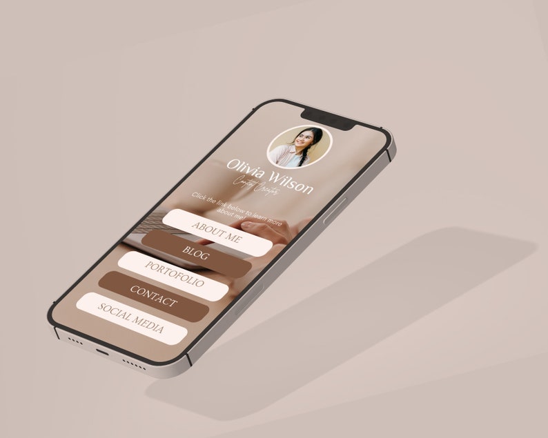 Link in Bio Template Canva Linktree Canva Template Instagram Landing Page Tik Tok Template ...