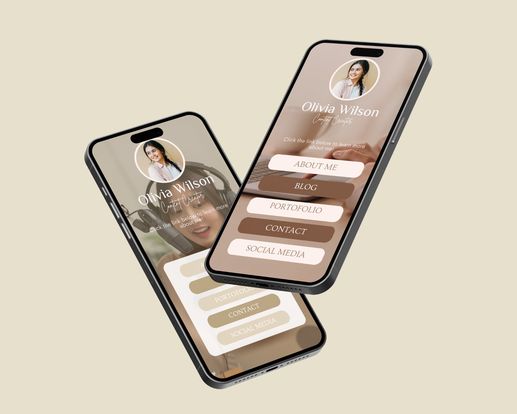 Link in Bio Template Canva Linktree Canva Template Instagram Landing ...