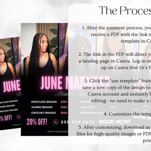 Braid Flyer, Knotless Braid Flyer, Locs Flyer, Hair Stylist Promo ...