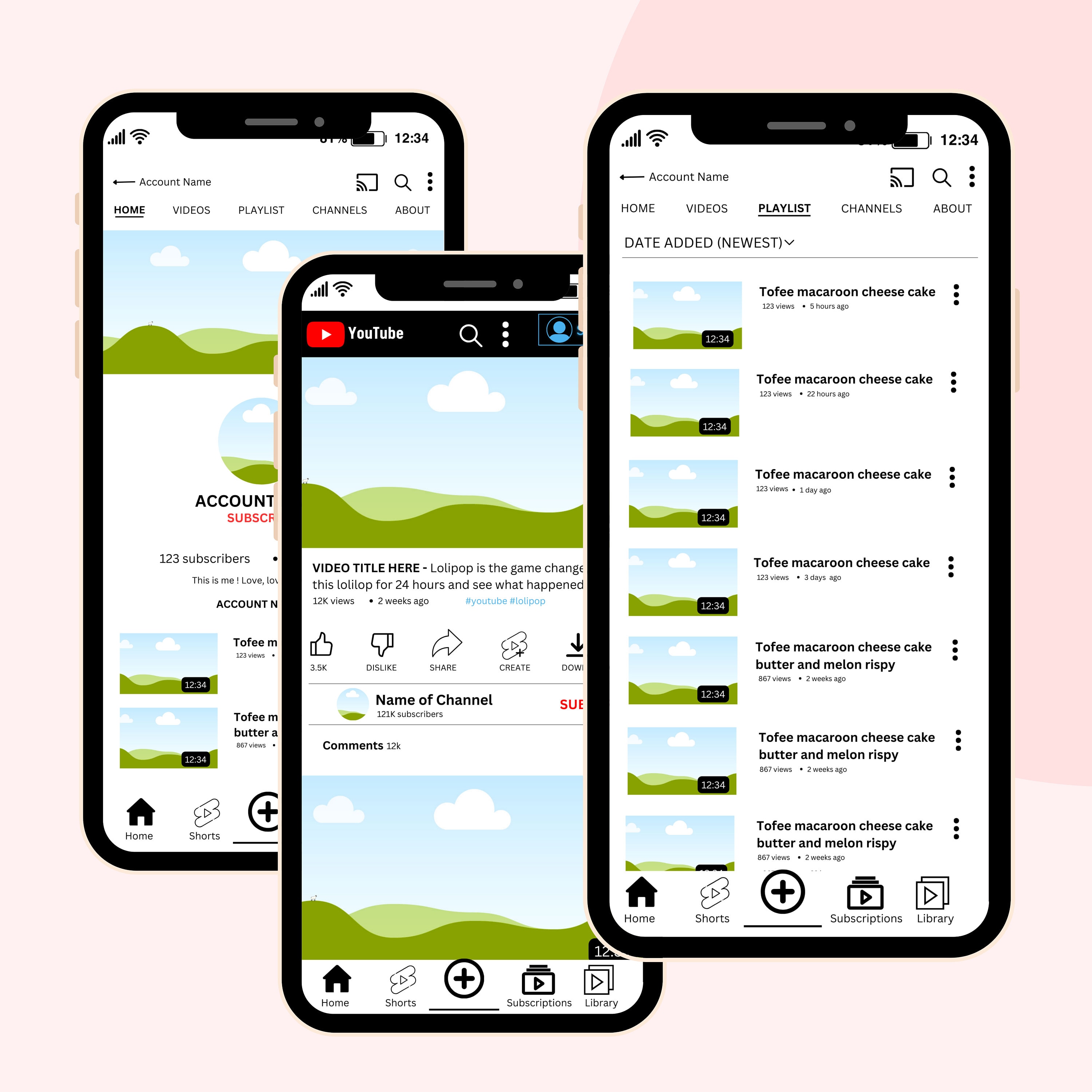 YOUTUBE Mock-up Kit Template, Youtube Mockup, Canva Template, Editable ...