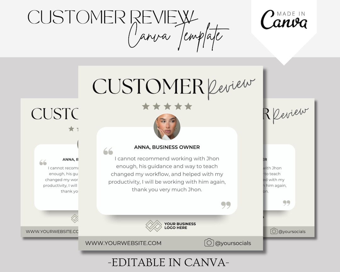 Customer Review Flyer, DIY Flyer Template Design, Customer Feedback ...
