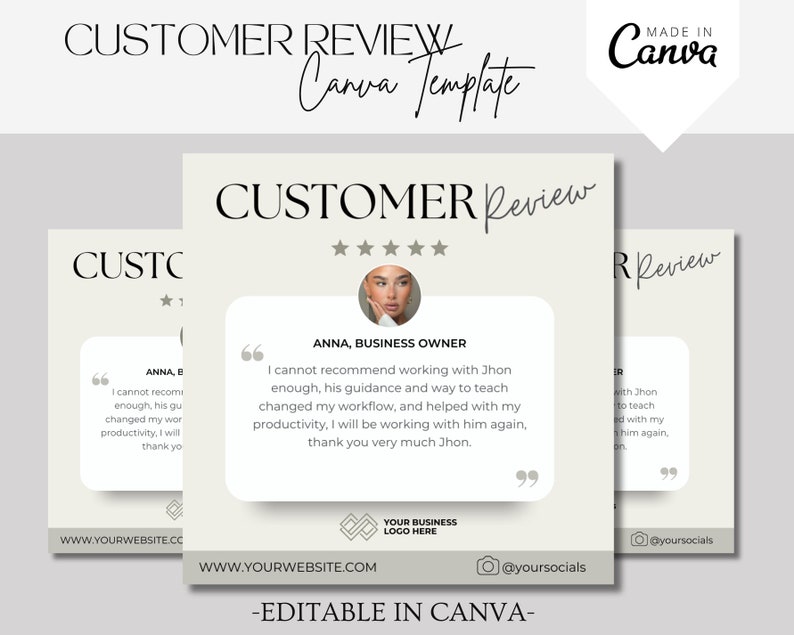 Customer Review Flyer, DIY Flyer Template Design, Customer Feedback ...