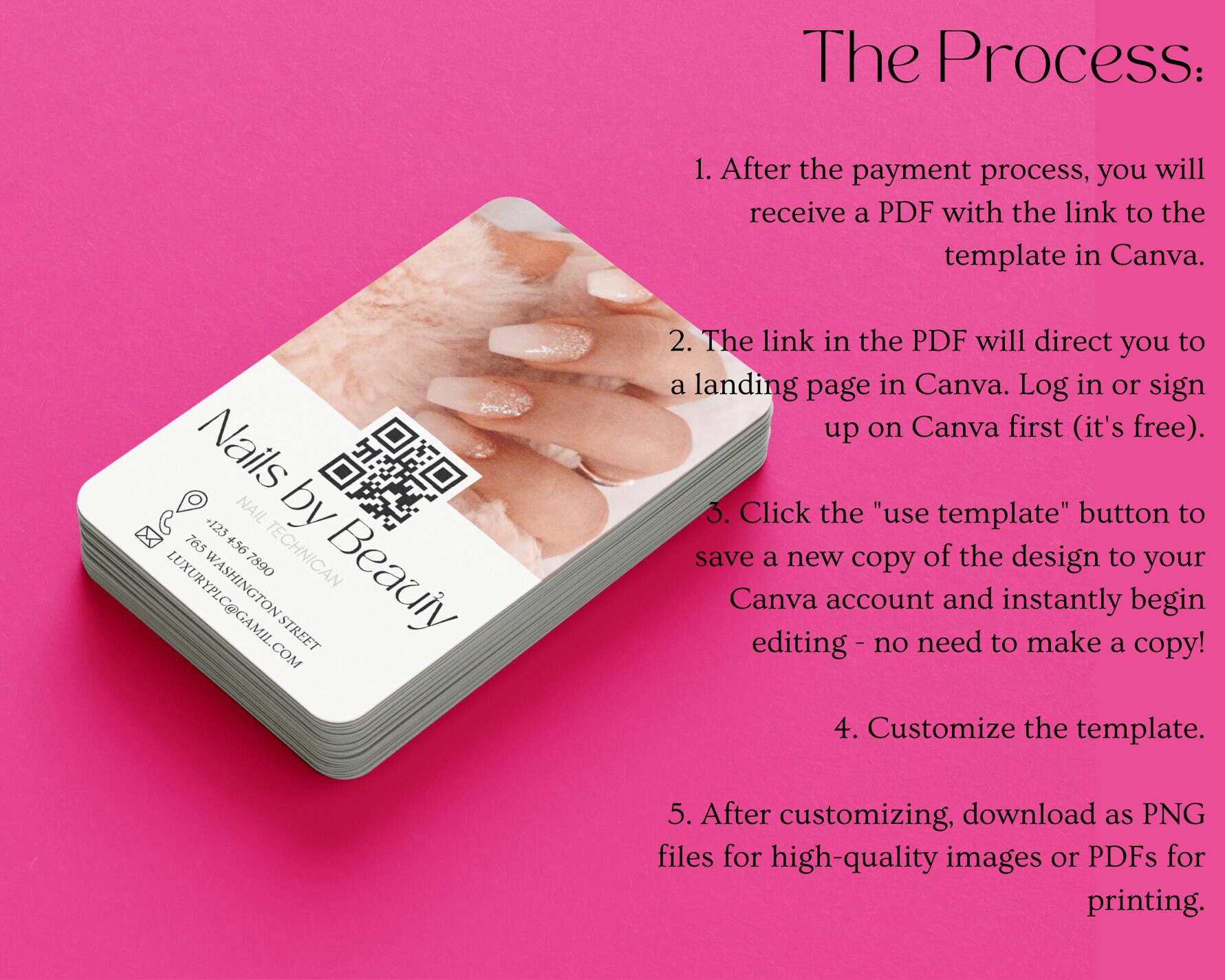 Nails Business Card Template Business Card Template Nail Business Card ...