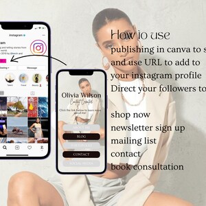 Link in Bio Template Canva| Linktree Canva Template| Instagram Landing ...