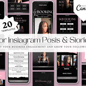 20 Hair Braider Instagram Post Templates, Hair Stylist Branding ...