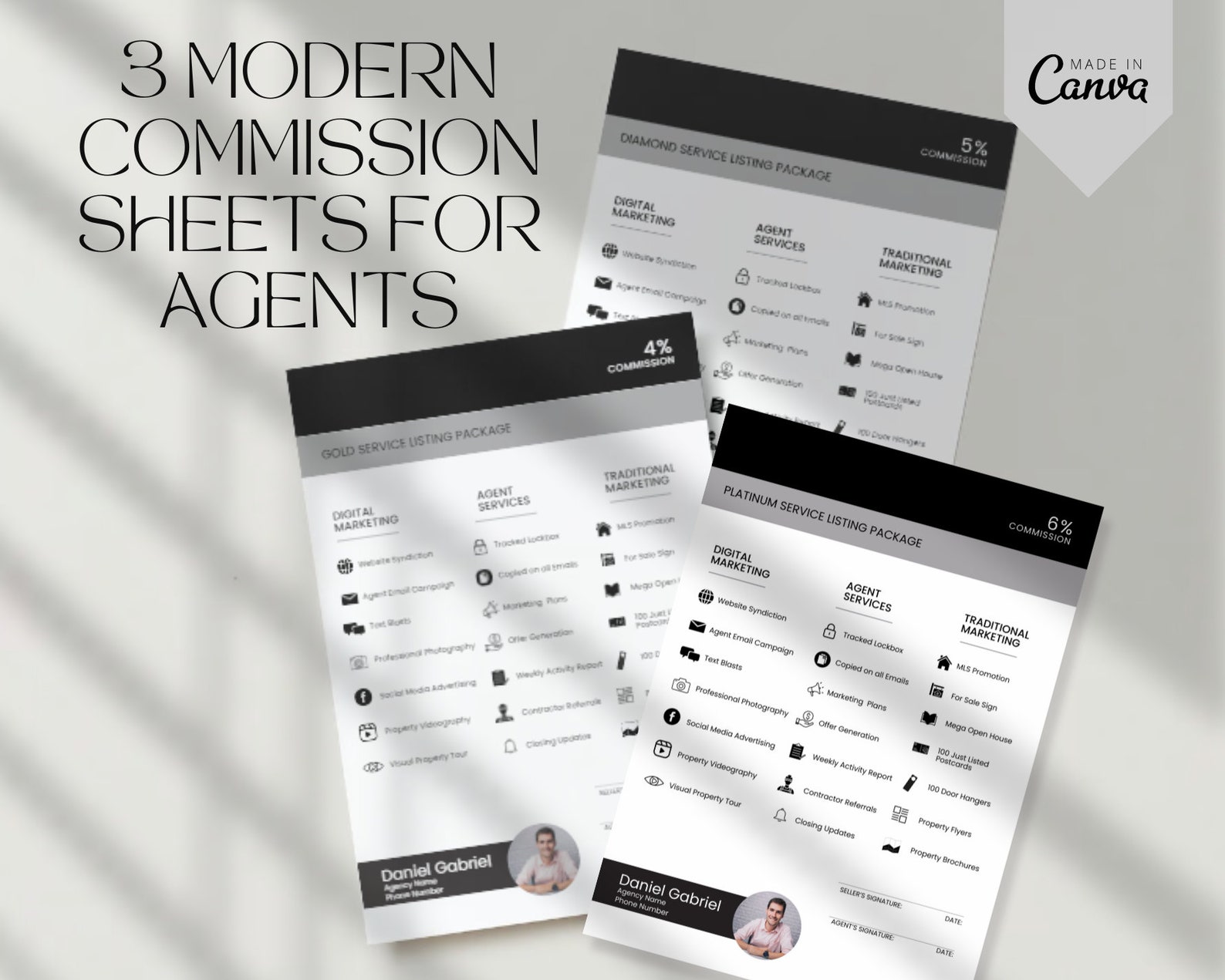 Real Estate Commission Sheets, Listing Commission Sheet Templates, Real ...