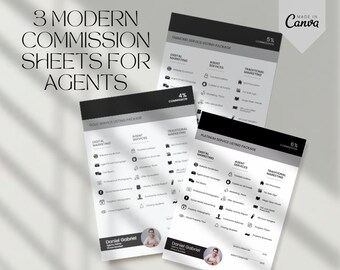 Real Estate Commission Sheets, Listing Commission Sheet Templates, Real ...