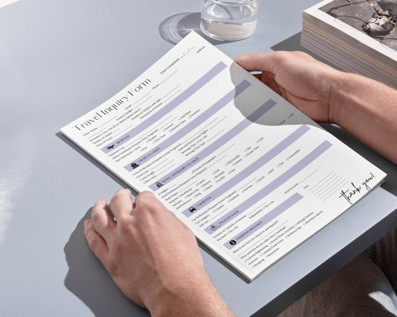 Travel Agent Forms Bundle, Travel Business Forms, Travel Inquiry ...