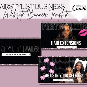DIY Web Slide Banners, Editable Web Slide Banners,wig Hair Business ...