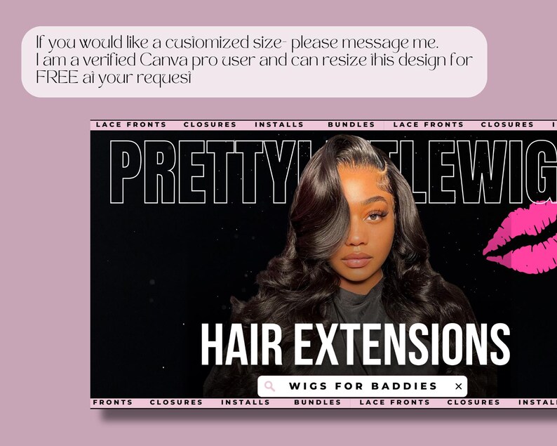 DIY Web Slide Banners, Editable Web Slide Banners,wig Hair Business ...