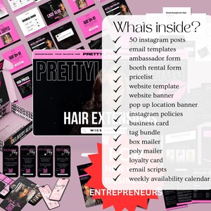 New Hair Stylist Branding Essentials Bundle, Branding Package Templates ...