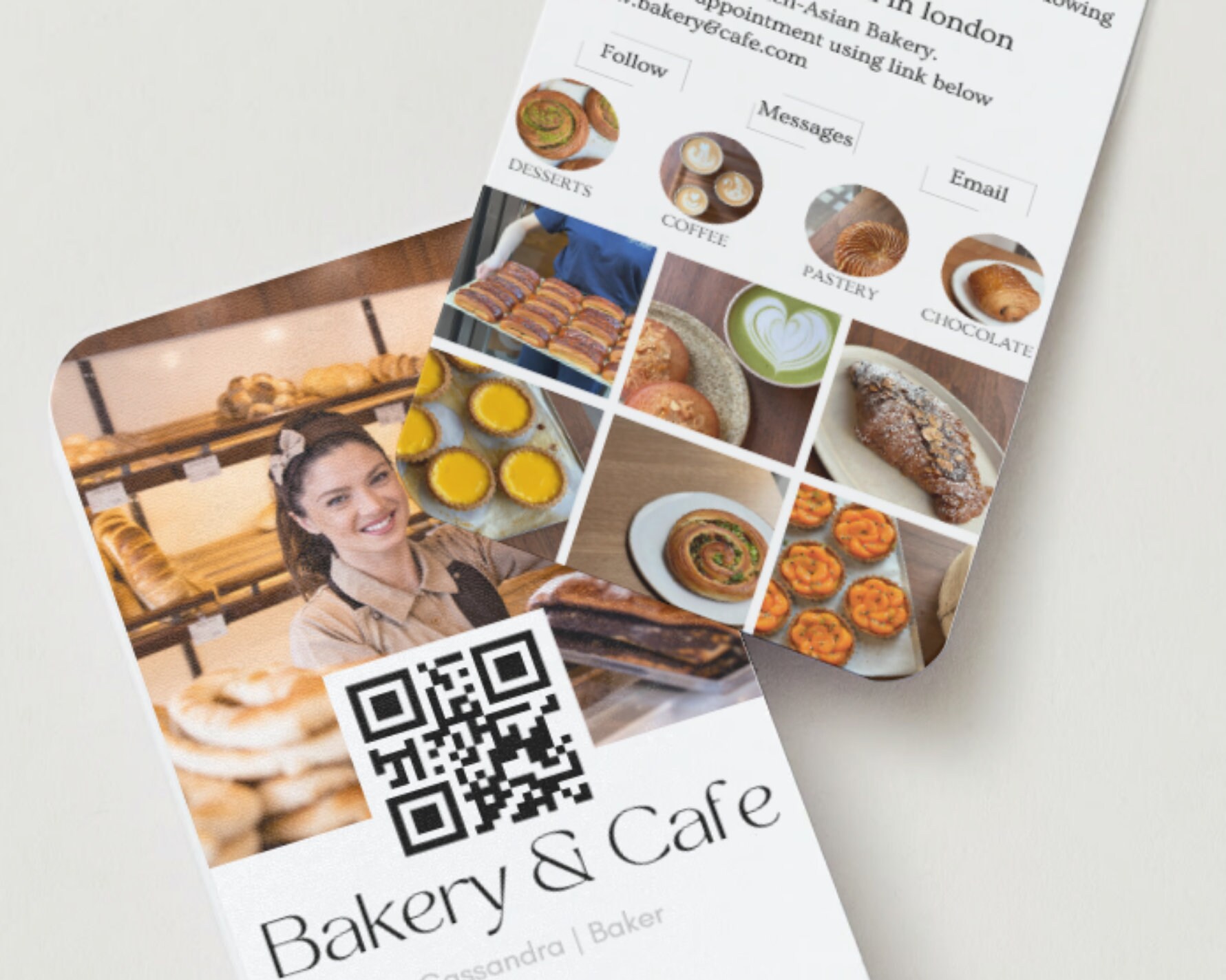Bakery Business Card Template, Baking Business Cards, Cafe Business ...