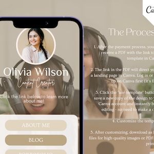 Link in Bio Template Canva| Linktree Canva Template| Instagram Landing ...