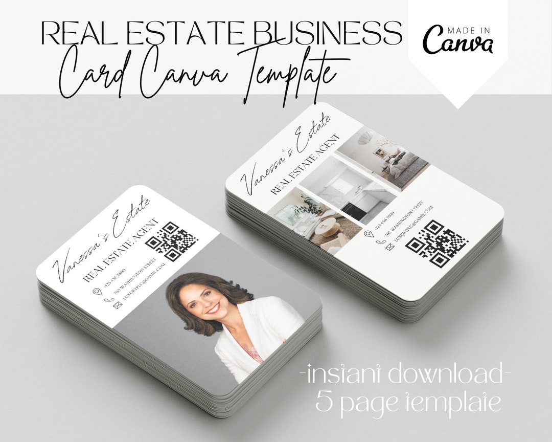 Real Estate Business Card Template, Real Estate Marketing, Realtor ...