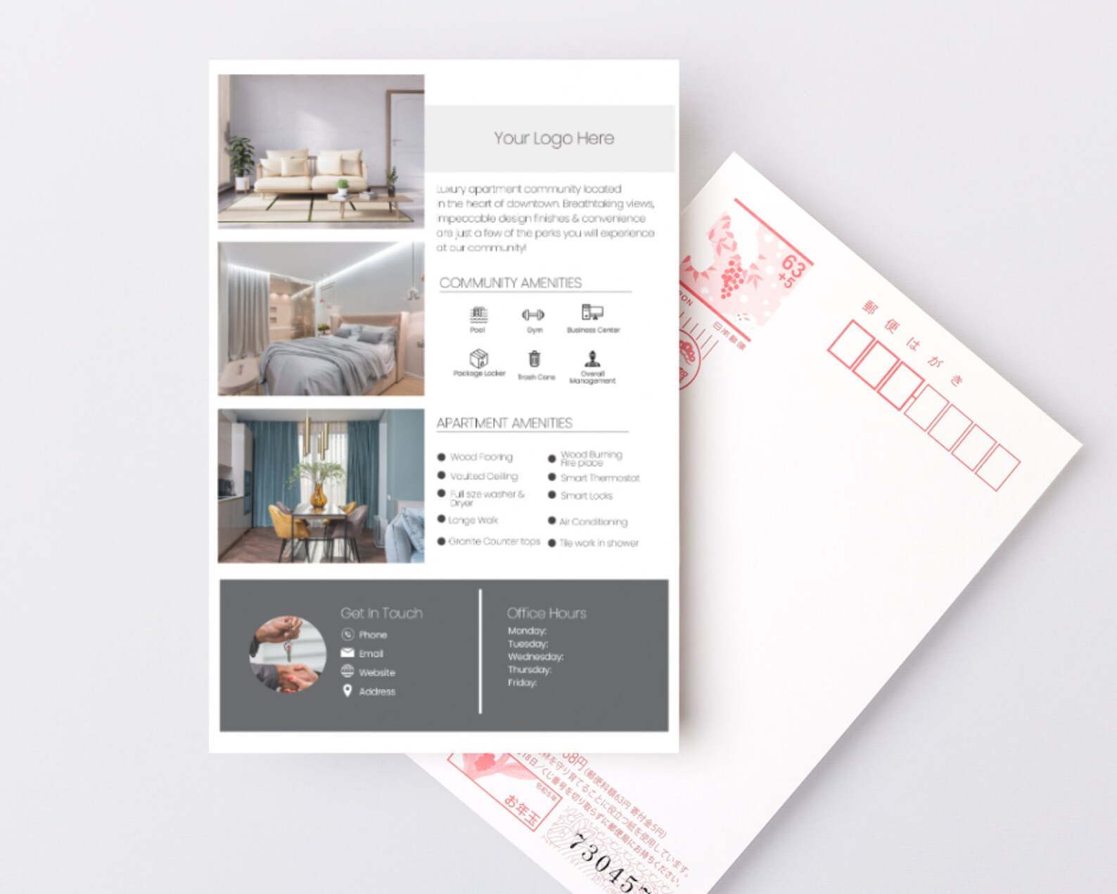Leasing Flyer Template Customizable Marketing Sheet for Apartments ...