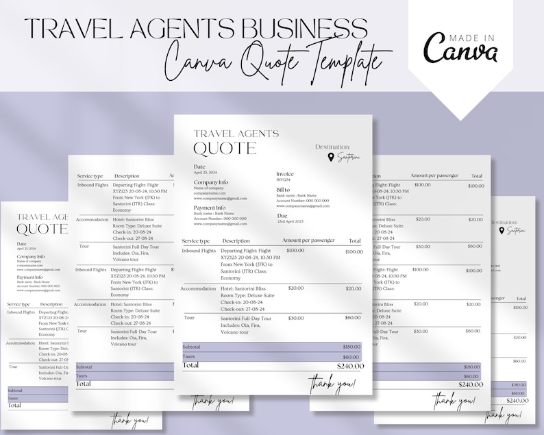 Travel Agent Quote Form Template, Travel Proposal Quote Document ...