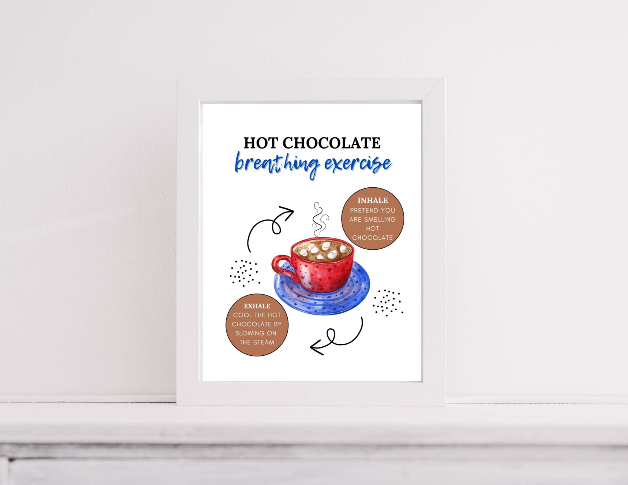 Hot Chocolate Breathing Technique Exercise Mindfulness Poster and Wall ...
