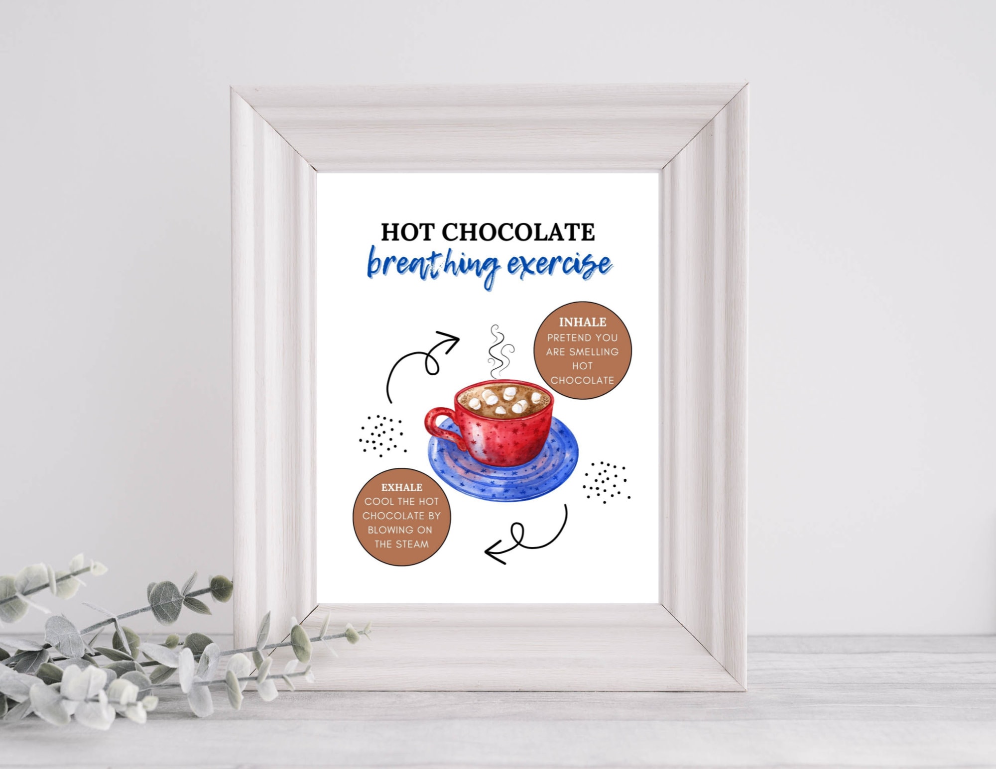 Hot Chocolate Breathing Technique Exercise Mindfulness Poster and Wall ...
