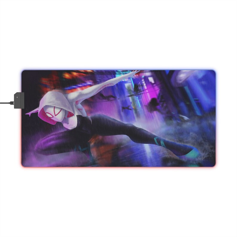 Spider Gwen LED Gaming Mouse Pad - Etsy