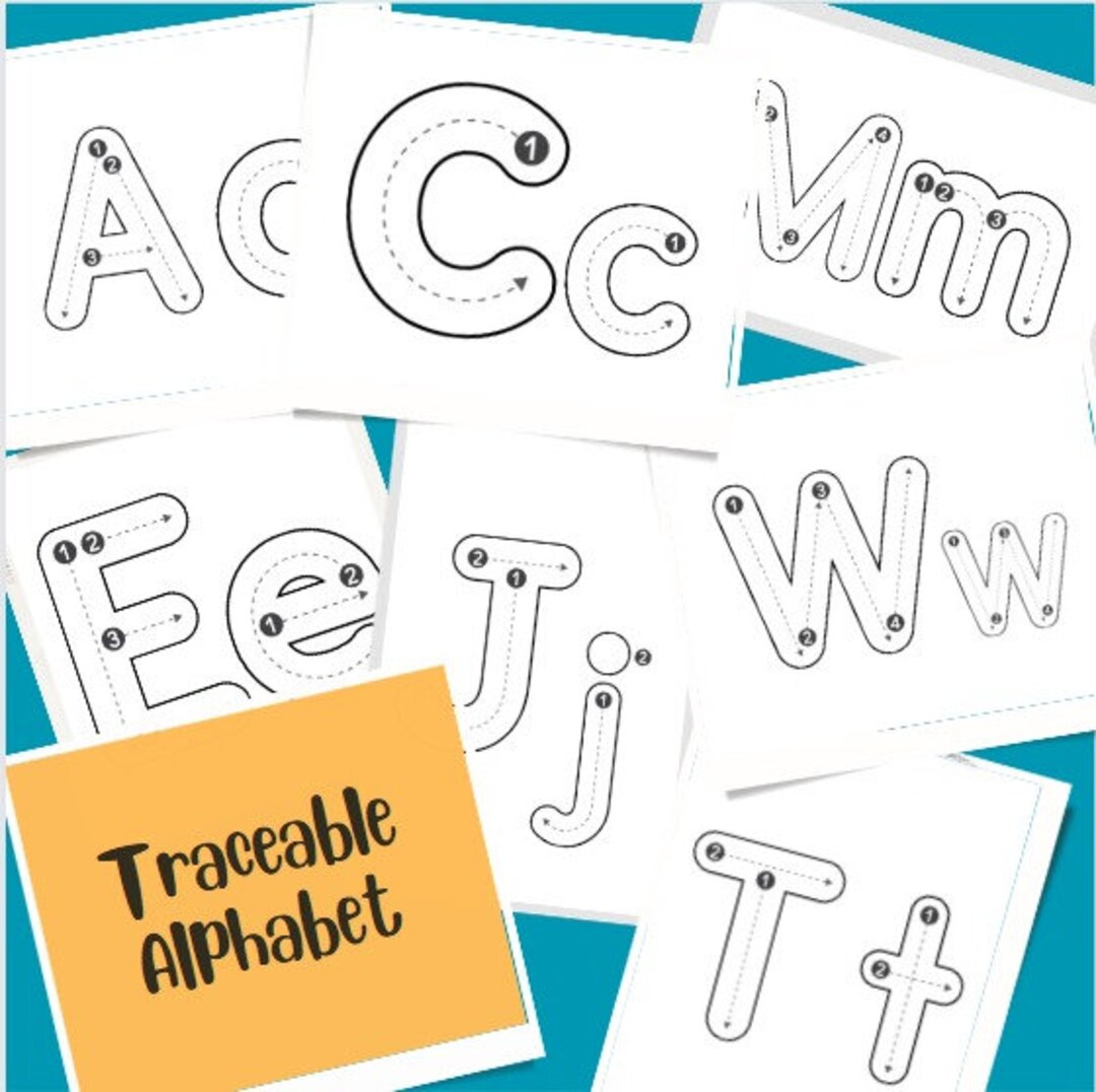 Traceable Alphabet - Etsy