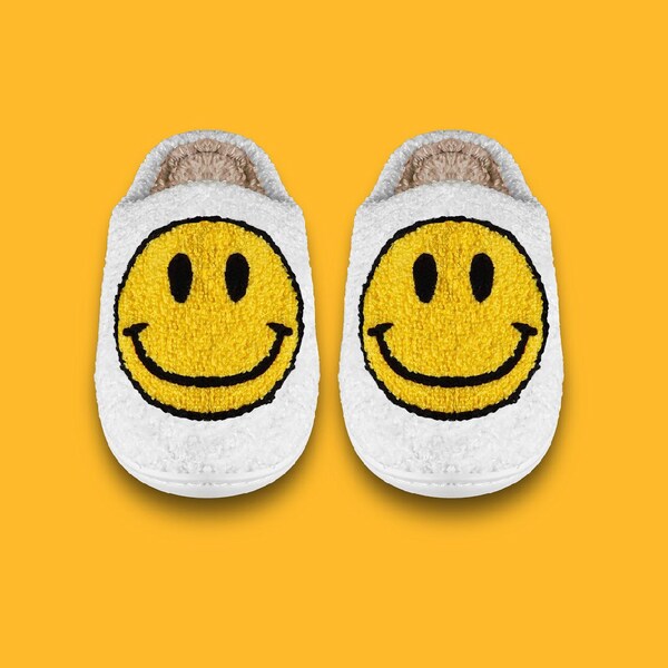 Smiley Face Slippers - Etsy