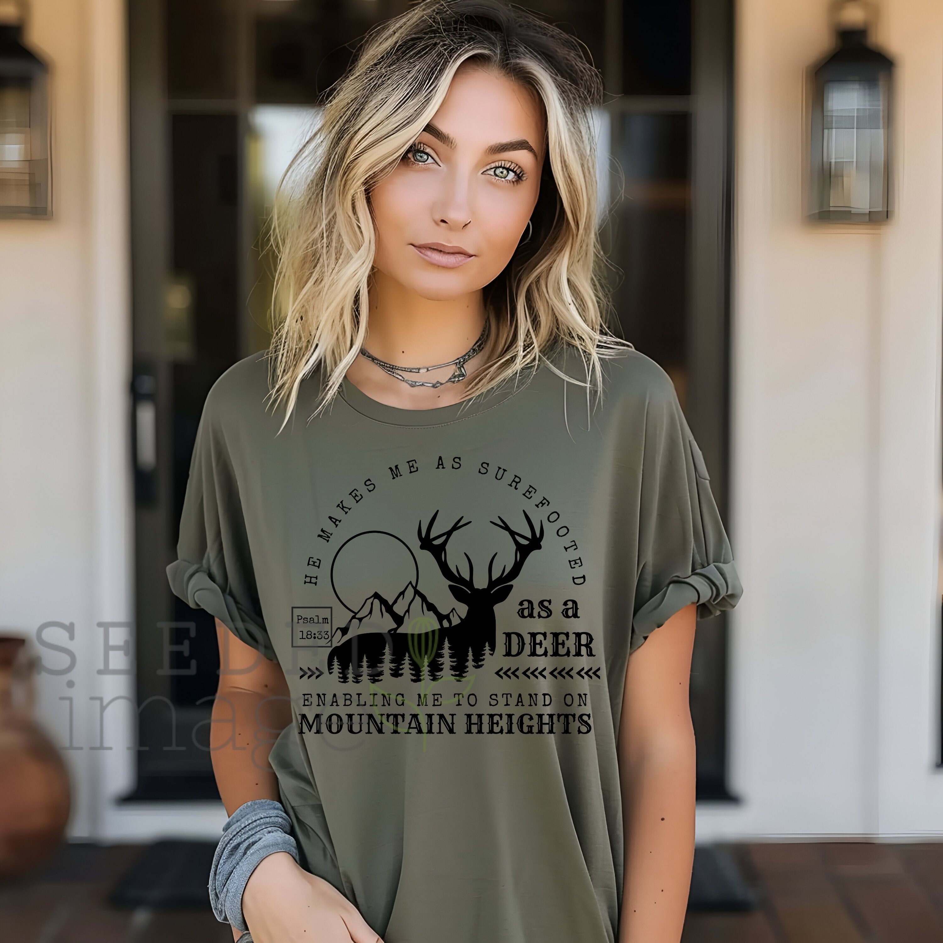 Surefooted as a Deer Christian SVG & PNG, Unisex Bible Verse Design ...