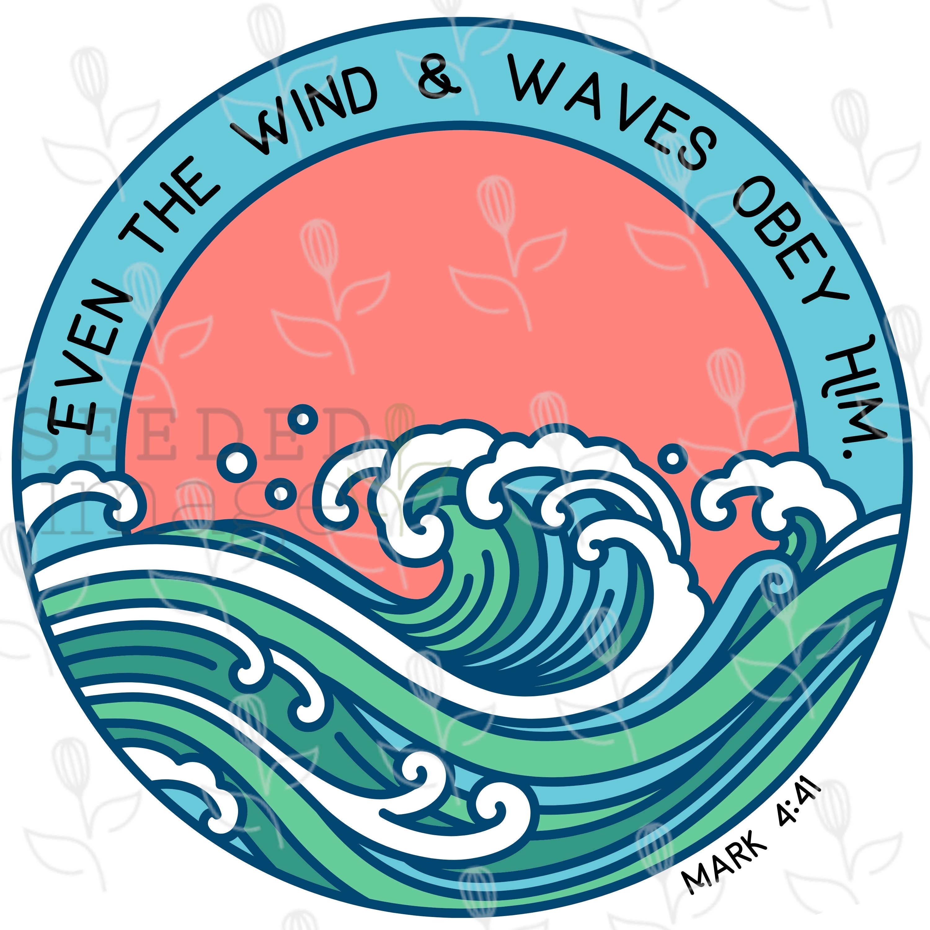 Even the Wind and Waves Obey Him - SVG, Christian Summer Beach Design ...