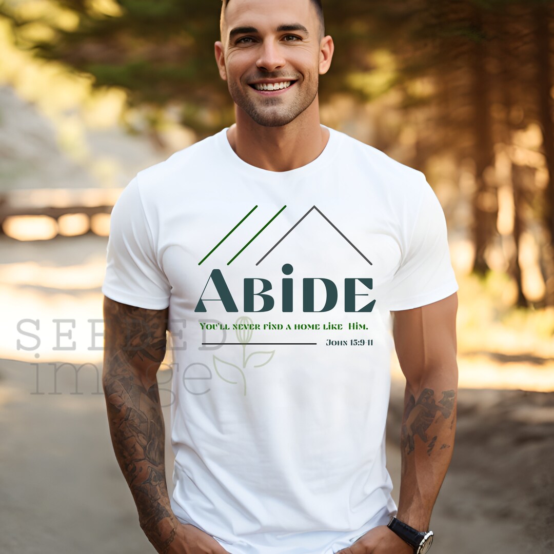 Abide Christian SVG, John 15:9-11 Bible Verse Design, Sublimation for ...